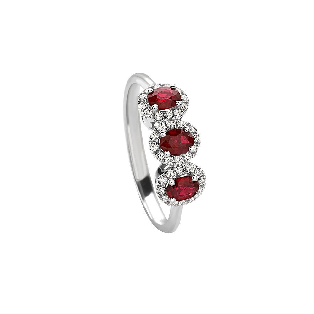 Anello Trilogy Rubini e Diamanti Giorgio Visconti – Prestigio Argenti & Ori